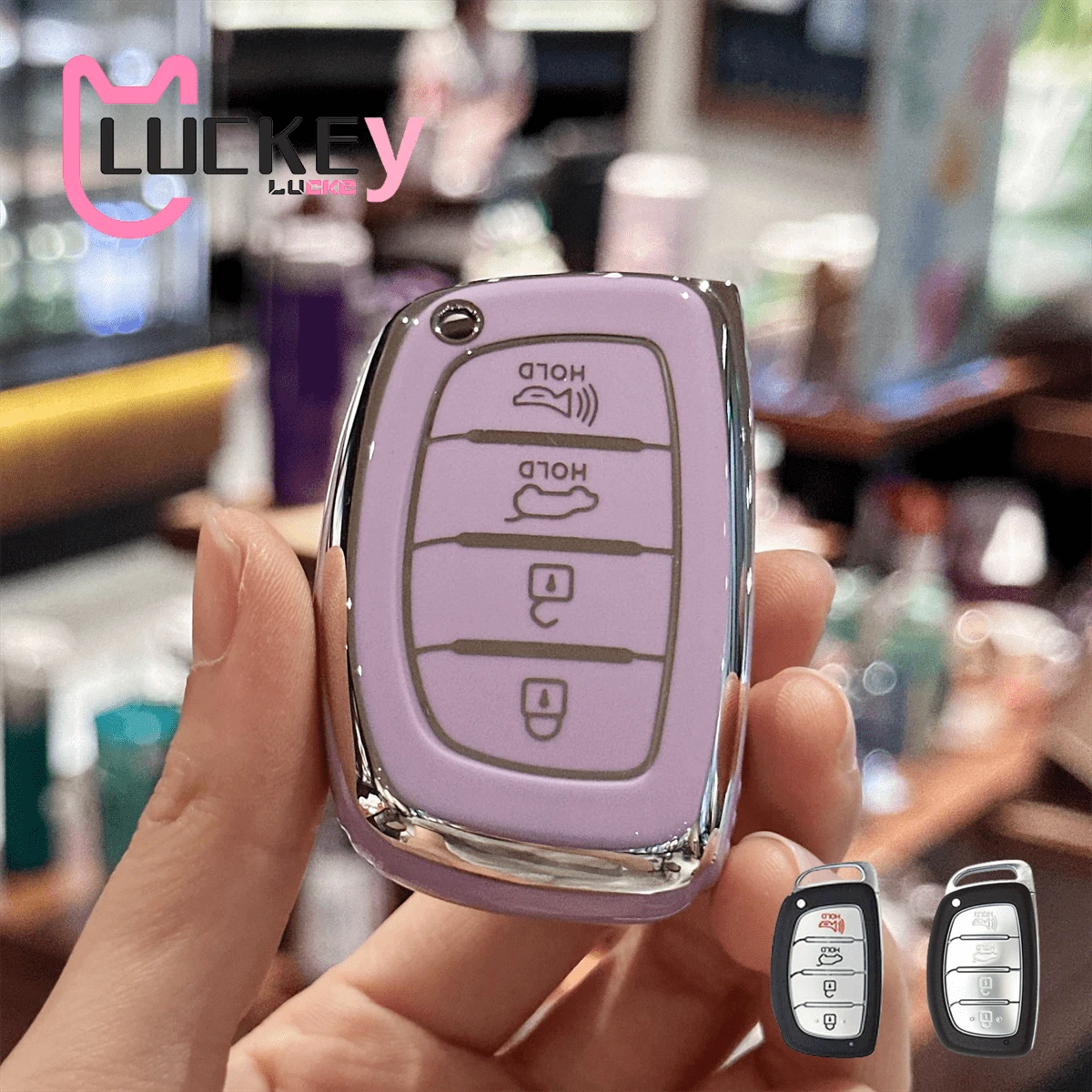 Key Fob Cover With Keyring Car Keychain Lanyard For Hyundai Elantra ...