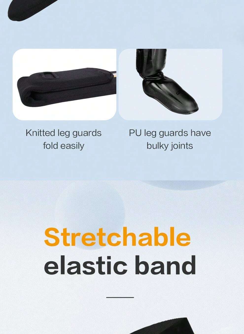 Knitted Boxing Leg Guards, Professional Sports Shin Instep Protective ...