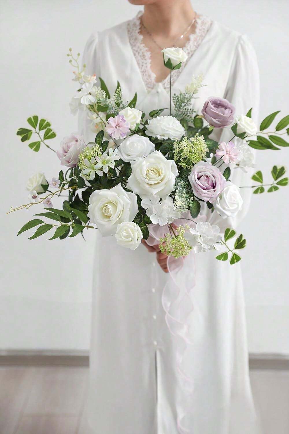 Artificial Flowers And Greenery Set (Pack Of 39) With 9 Green Fillers ...