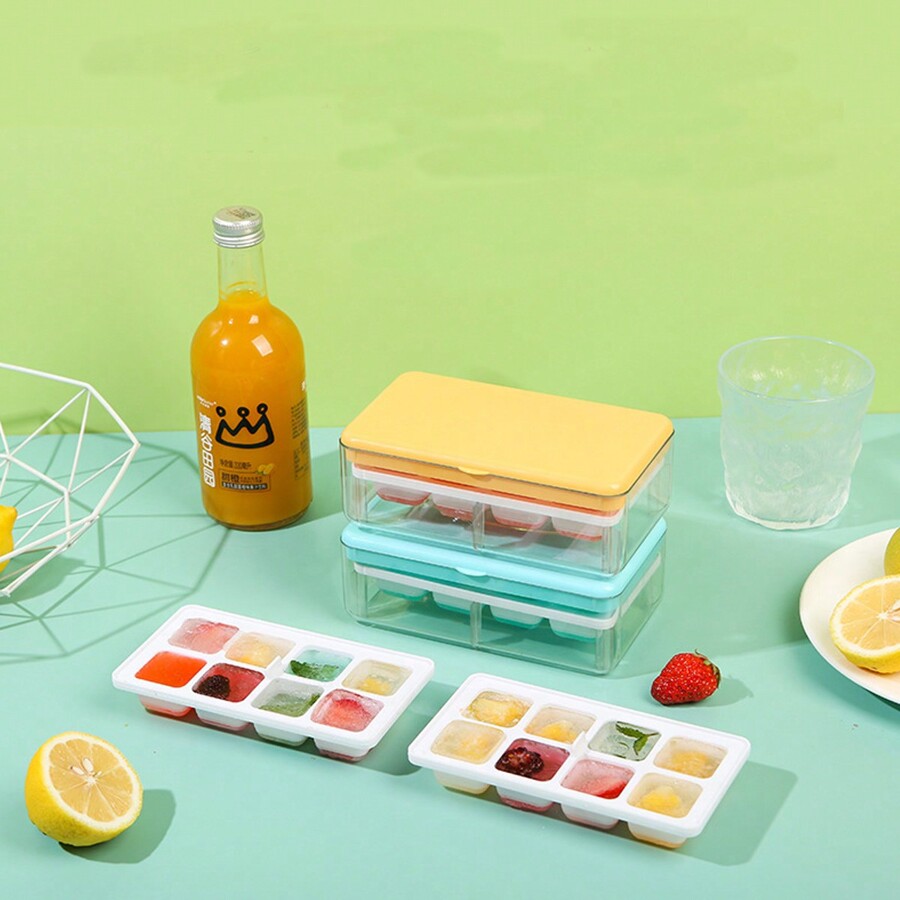 1PC Lce Cube Tray, Home Easy Press Ice Tray Push Type Frozen Ice Cube ...