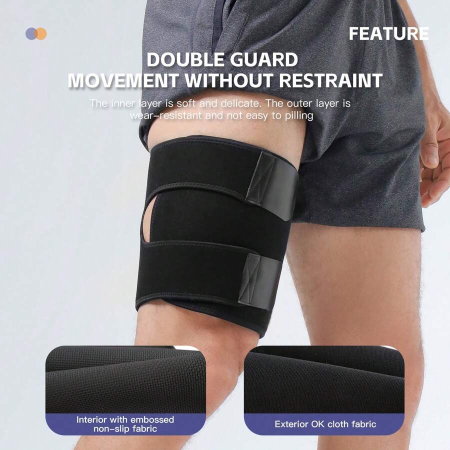Vilico 1 PC Large Black Thigh Support Bracket With Adjustable Straps ...