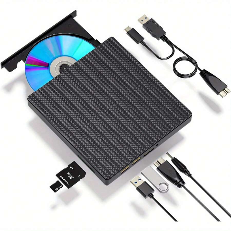 External CD/DVD Drive For Laptop DVD Driv With SD Card Slots Reader And ...