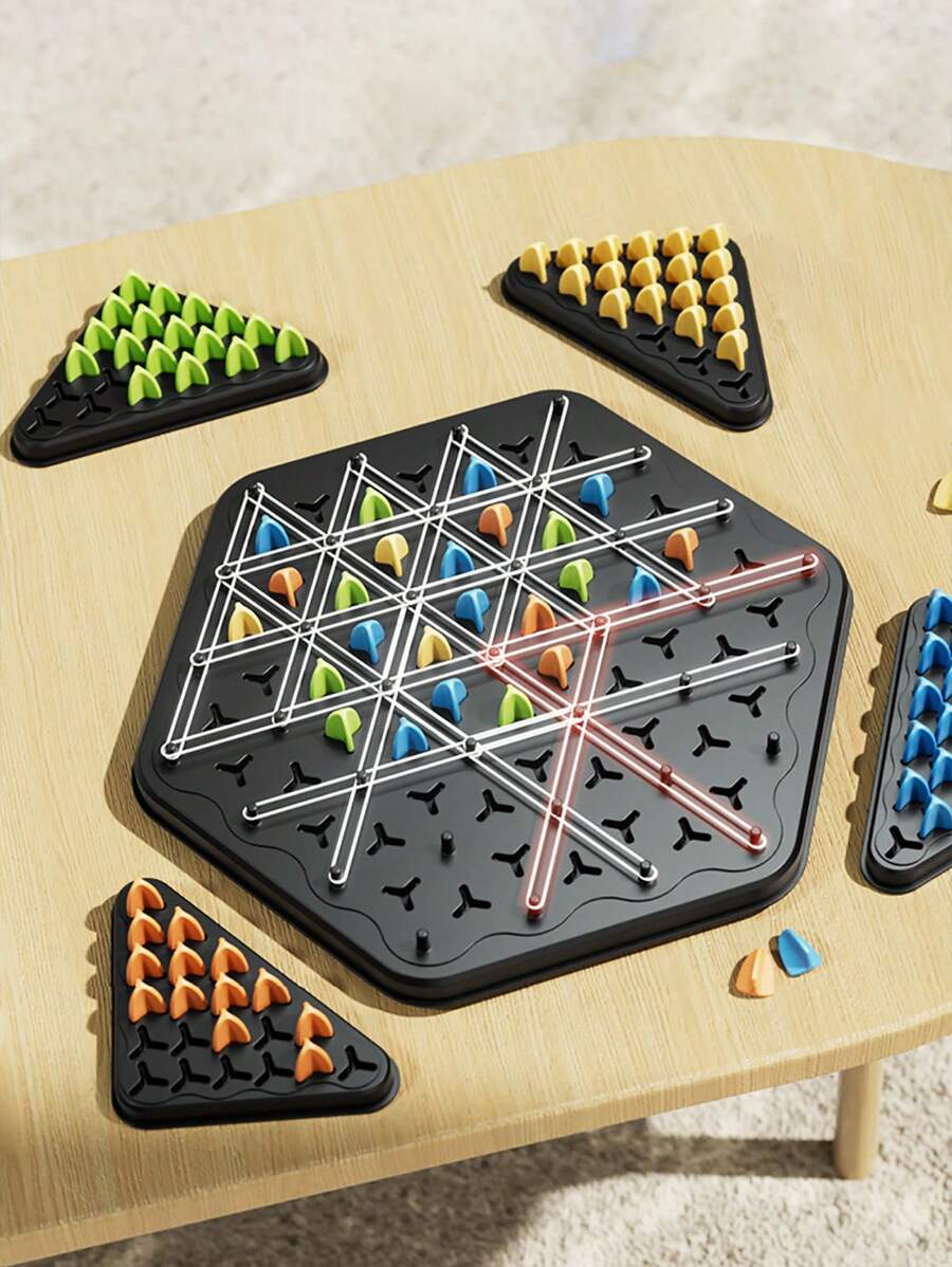 Chain Triangular Chess Game, Board Game, 2 To 4 Players, Great For ...