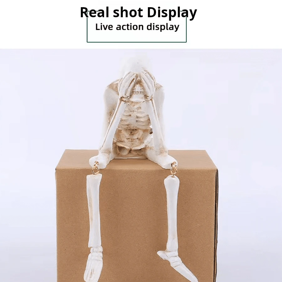 Halloween Skeleton Resin Decor, See-No-Evil Hear-No-Evil Speak-No-Evil ...