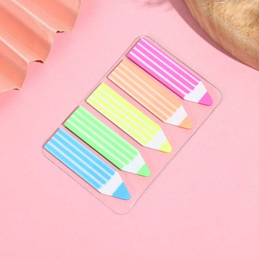 5 Creative Cartoon Crayon Shaped Sticky Notes, Index Stickers, Suitable ...