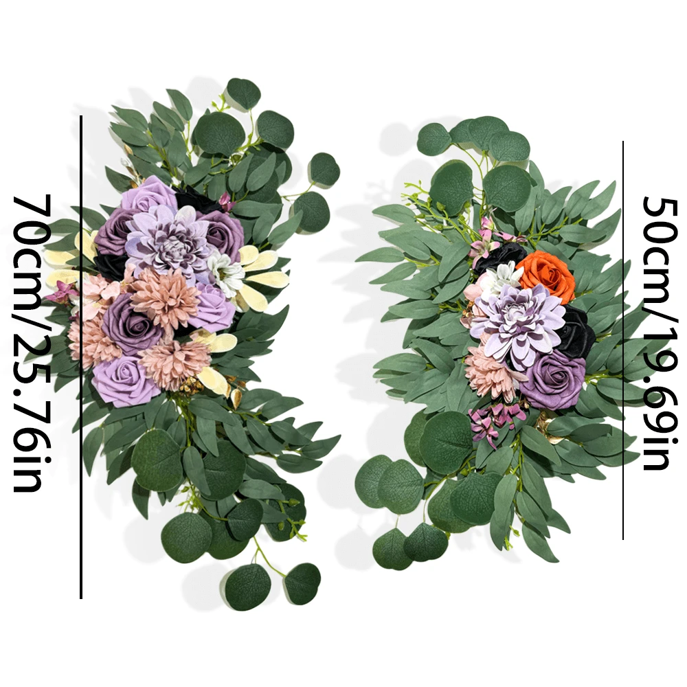 Wedding Arch Flowers Swag Set Of 2, Artificial Flower Swags For Wedding ...