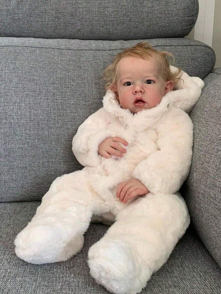 Boneca Reborn Realista de 55 cm com pele 3D pintada à mão e veias ...