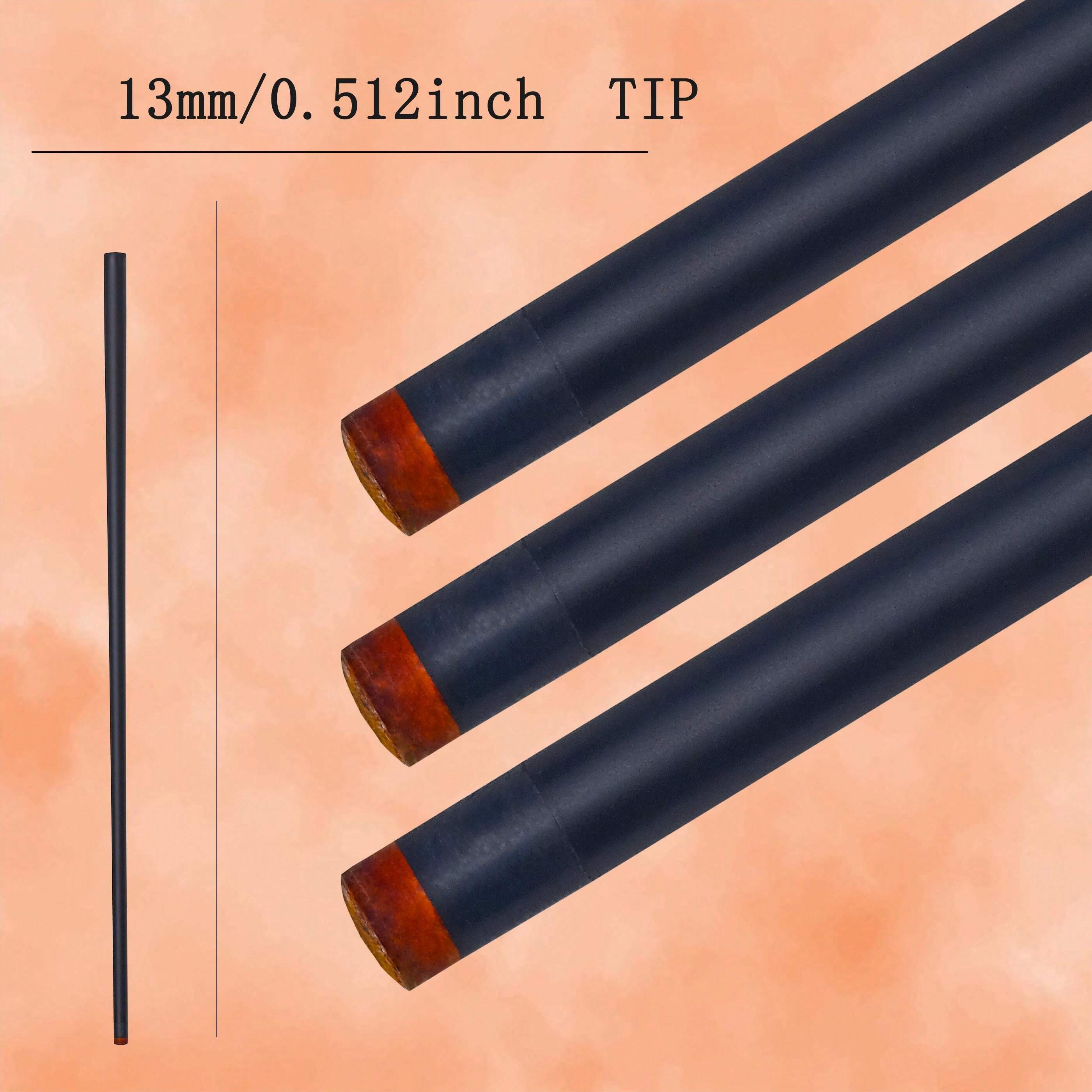 13mm Tip Lizard Texture Handle Black Tech Carbon Fiber & Fiberglass ...