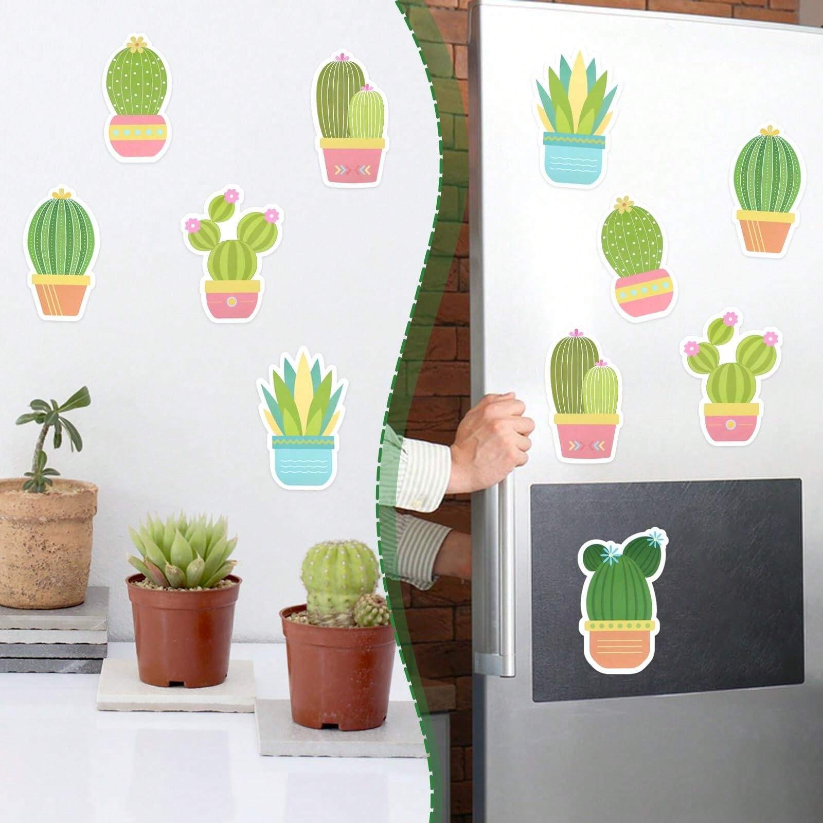 6 Pack Cute Cactus Sticky Notes, Succulent Plants Self Stick Notepads ...