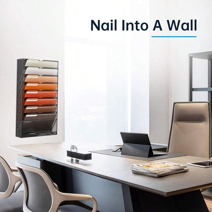 10-Tier Wall File Organizer Hanging Wall File Holder For Papers ...