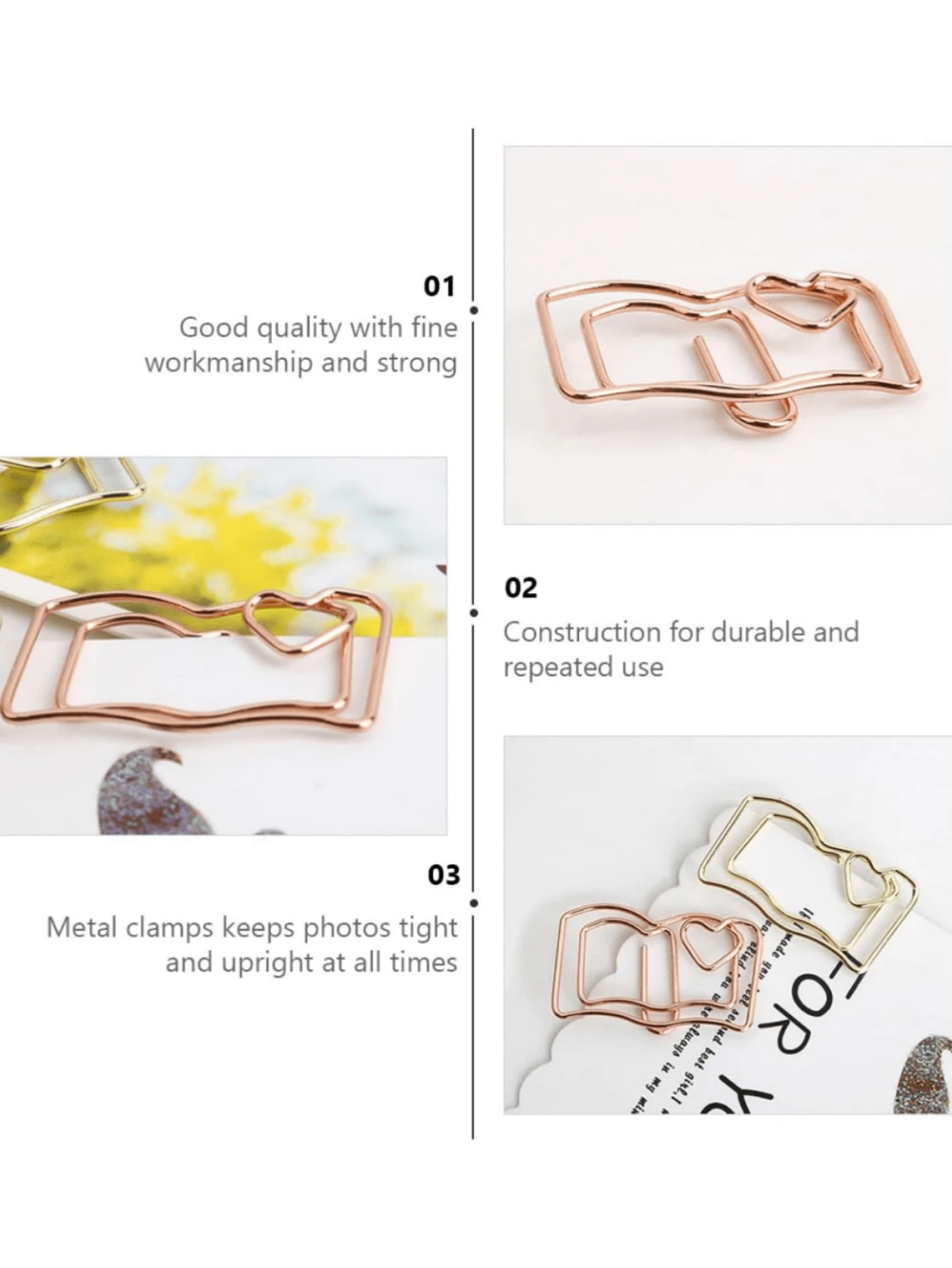 20 Special-Shaped Book Shape Paper Clip Metal Bookmark Clip Decorative ...