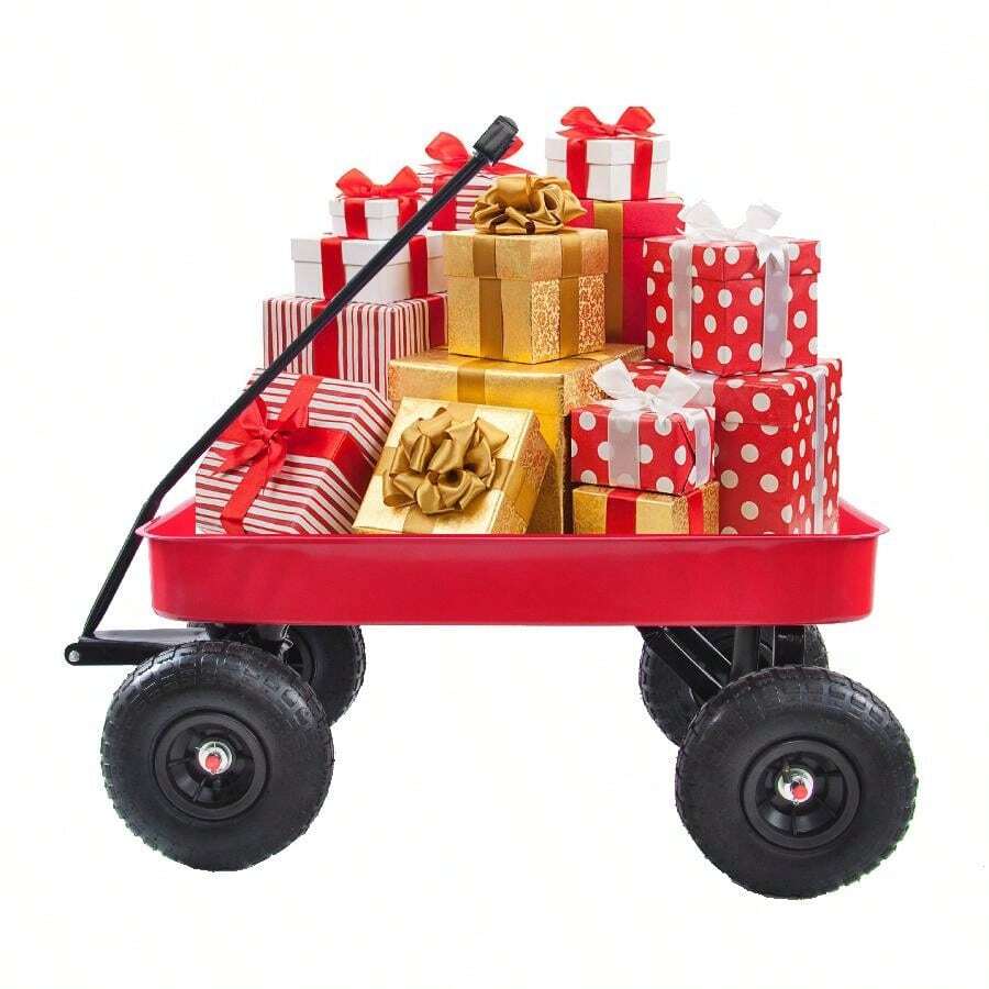 Garden Cart Reuniong Railing, Solid Wheels, All Terrain Cargo Wagon ...