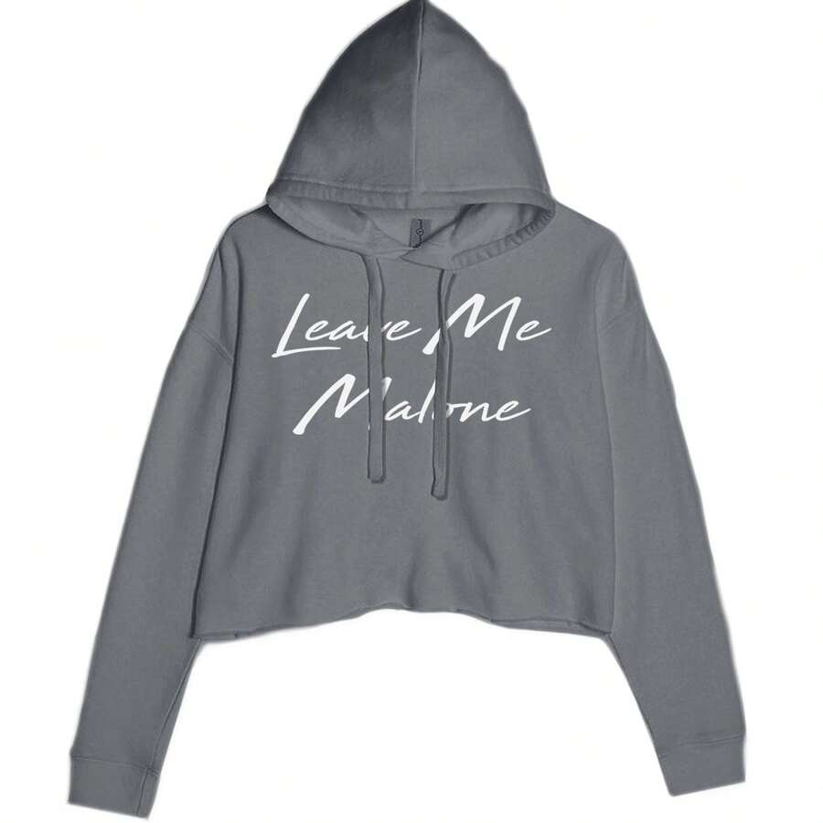Leave Me Malone I'd Be Crying Rapper Cropped Hoodie Sweatshirt | SHEIN USA
