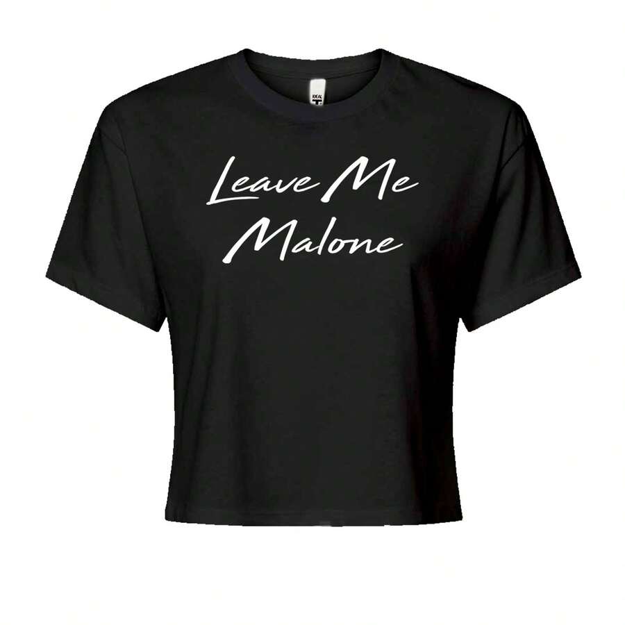 Leave Me Malone I'd Be Crying Rapper Cropped T-Shirt | SHEIN USA