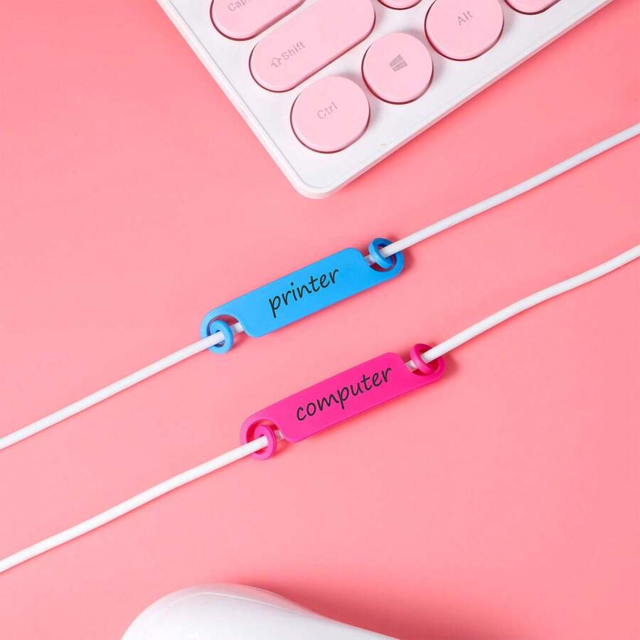 50 Pieces Cable Tags Cable Management Labels Multicolor Cable Labels ...