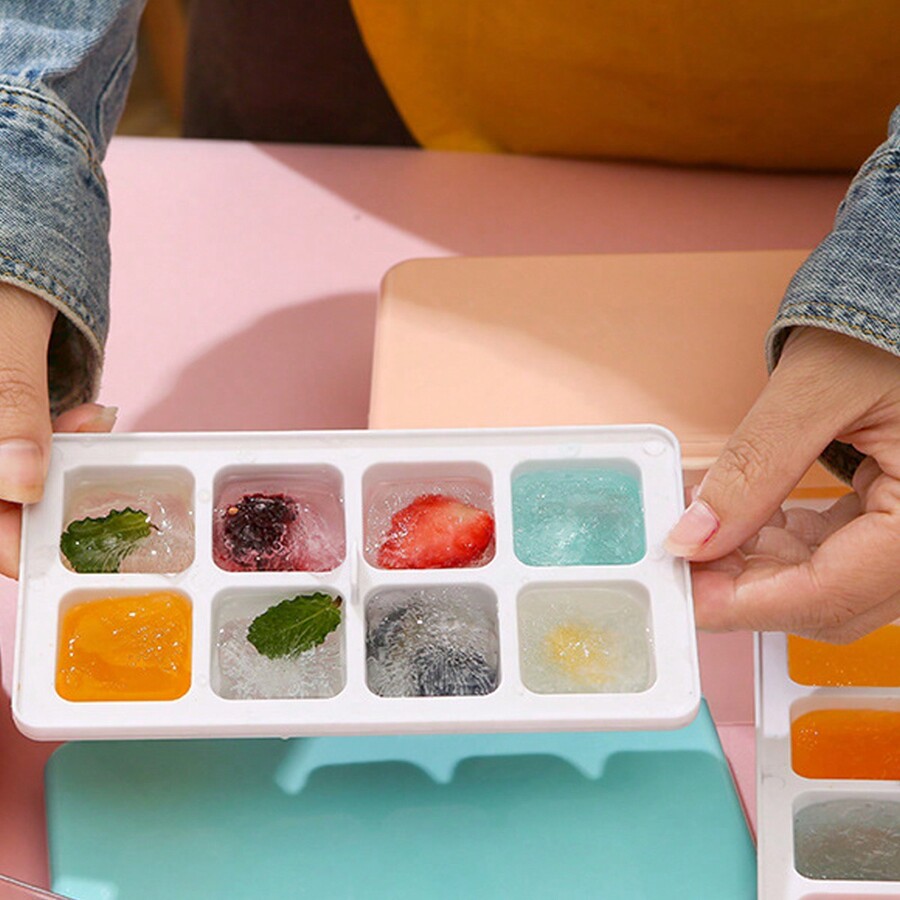 1PC Lce Cube Tray, Home Easy Press Ice Tray Push Type Frozen Ice Cube ...
