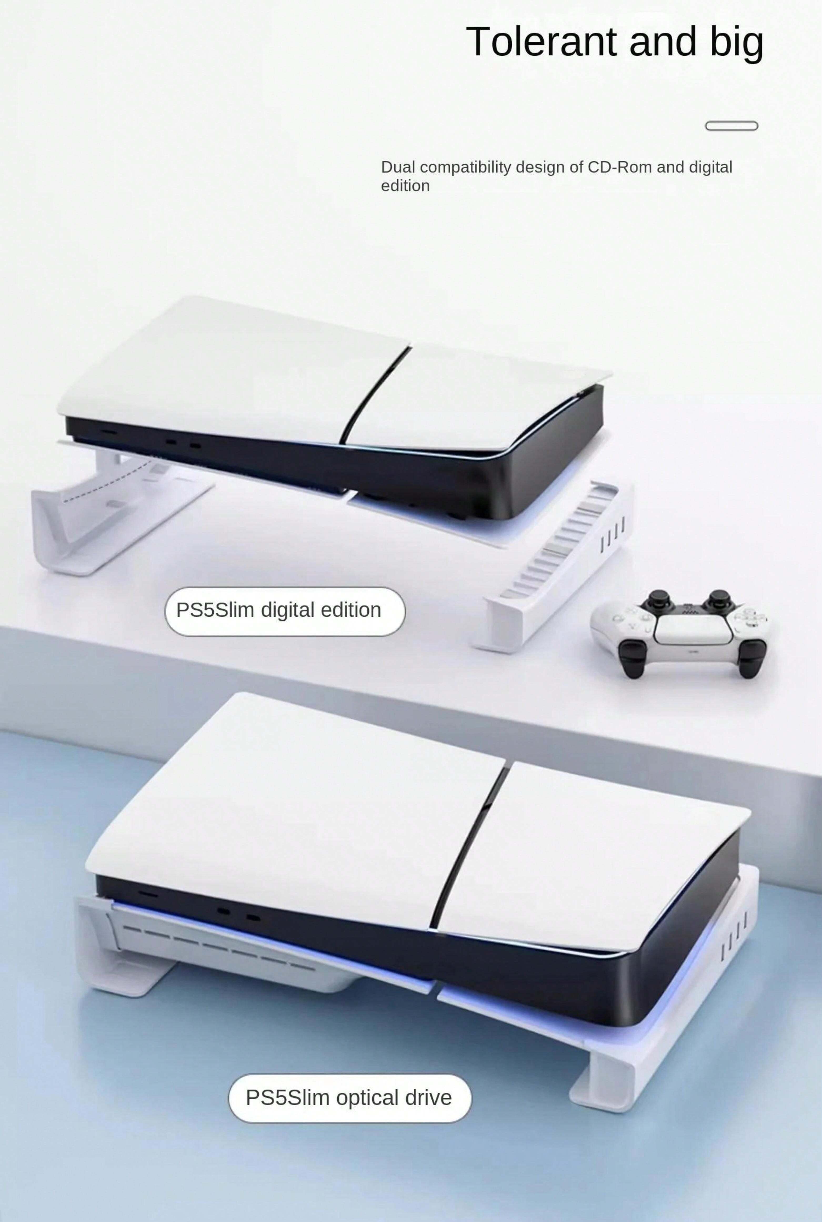 Soporte horizontal Aolion para consola PS5 Slim, base de soporte para PlayStation 5 ediciones ...