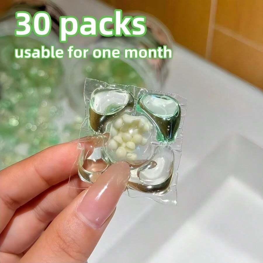 30pcs 5-In-1 Scented Laundry Detergent Pearls, With Deep Cleaning ...