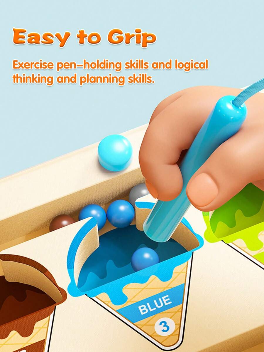 Magnetic Color And Number Maze, Wooden Color Classification Maze ...