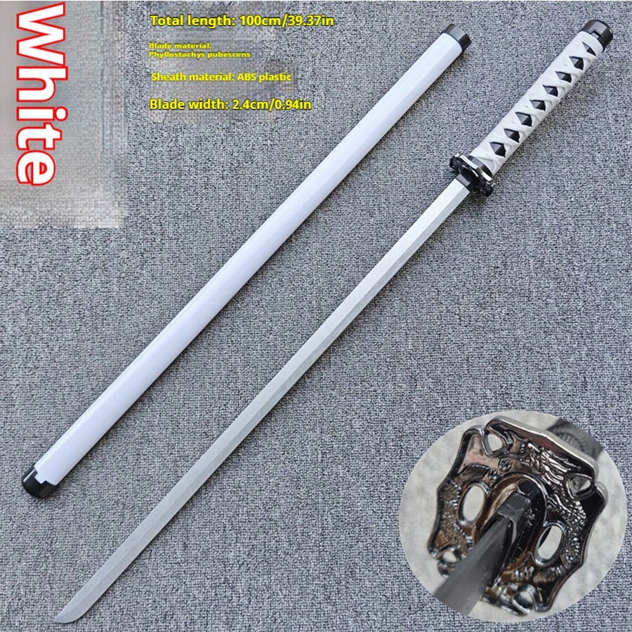 Wooden Katana Samurai Sword, Hanbo Wood Sword, Iaido Kendo Practice ...