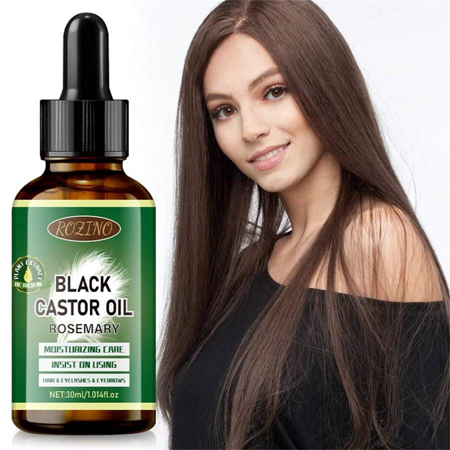 Rozino 30ml Black Castor Oil Hair Treatment - Gently Nourishes, Deeply ...