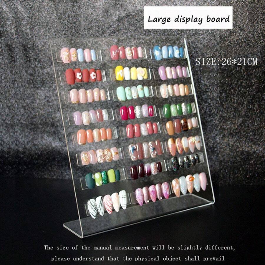 1Pc Clear Acrylic Nail Art Display Board, Must-Have Tool Nail Decals ...