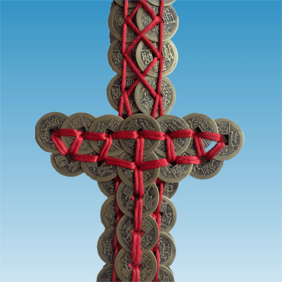 Money Sword, Made Of Hundreds Of Antique Coins, Chinese Folk Ritual ...