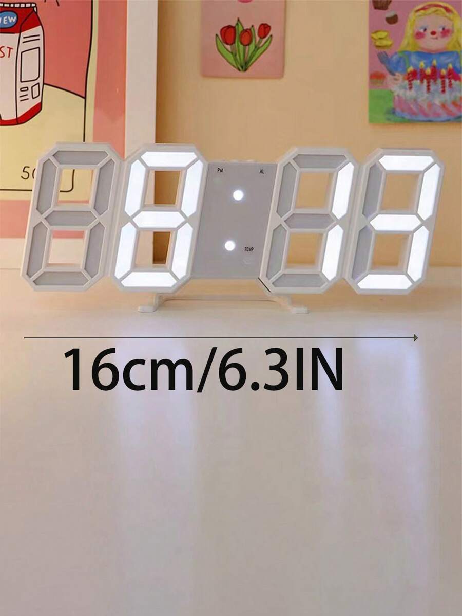 LED Digital Clock Light, Modern Illuminated Desk Clock, Suitable For ...