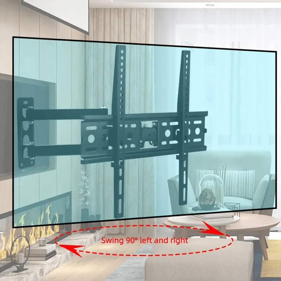 1pc Full Motion TV Monitor Wall Mount Bracket, Articulating Arm Swivel ...