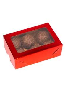 KIT 10 LAMINATED BOXES WITH DISPLAY (06 SWEETS) GOLD AND RED WITH 6 ...