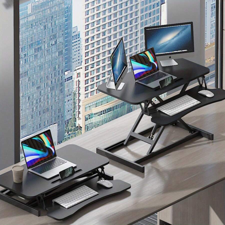 Piorlado 1Pc 32 Inch Desk Converter Height Adjustable Desk Riser ...