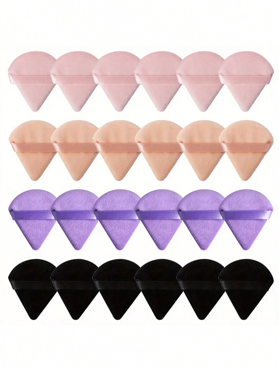 Makeup Powder Puffs, 24pcs Triangle Makeup Removal Pads Makeup Sponge ...