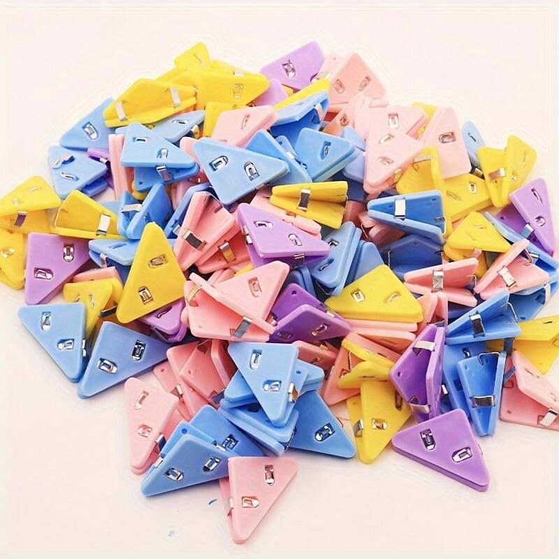 100 Random Colored Plastic Folders, Office Triangle Binder, Test Books ...