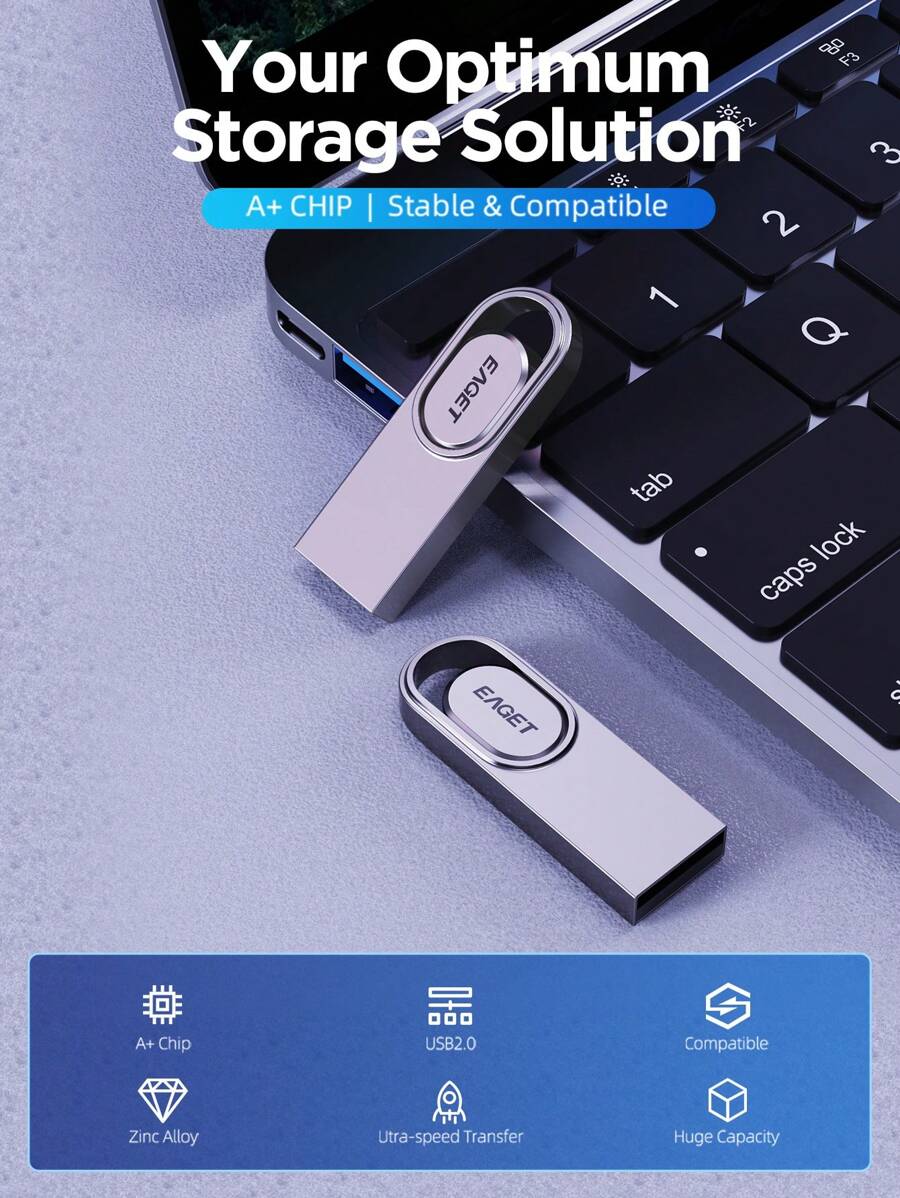 Eaget Mini Pen Drive USB 2.0 de 64GB À prova d'água, Pen Drive de Alta ...