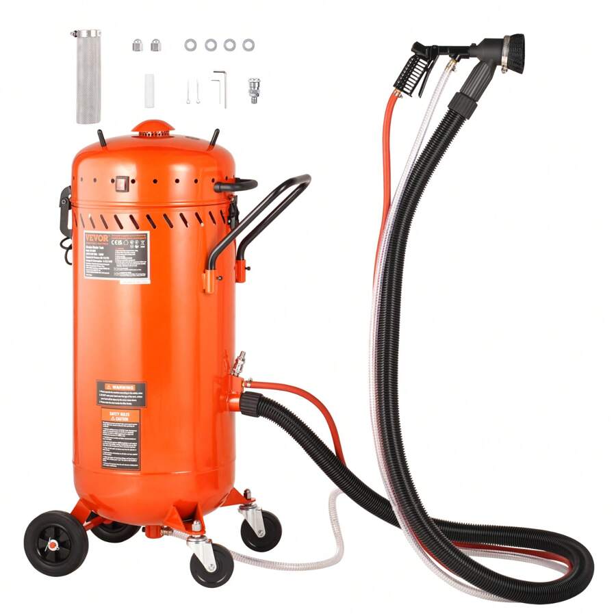 VEVOR 28 Gallon Vacuum Sand Blaster, Dustless Sandblaster With Built-In 1200W Vacuum System For ...