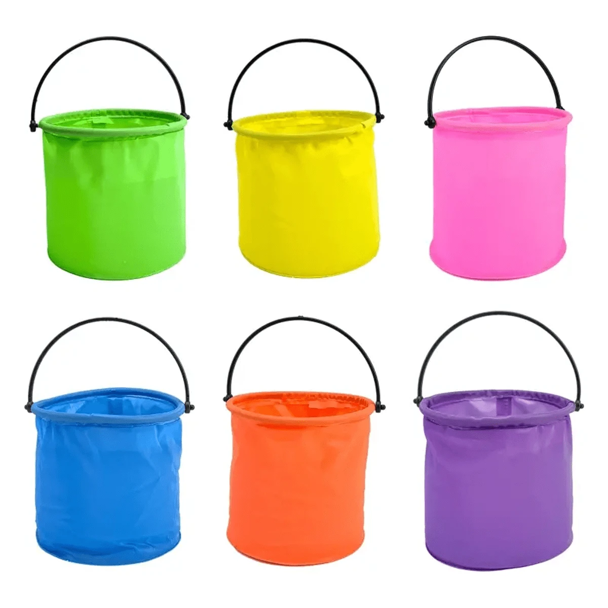 Balde Dobrável de Praia para Areia - Multicolorido Vibrante, Design de ...