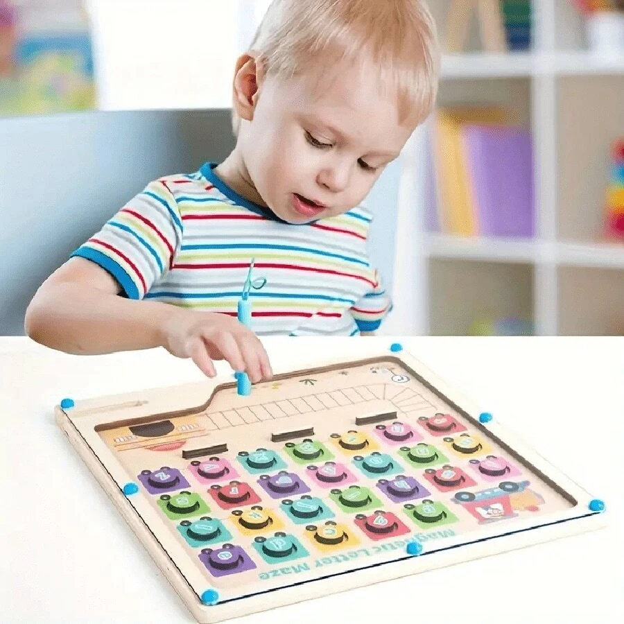 Magnetic Alphabet Maze Board, Learning Toys And Color Sorting Toys For ...