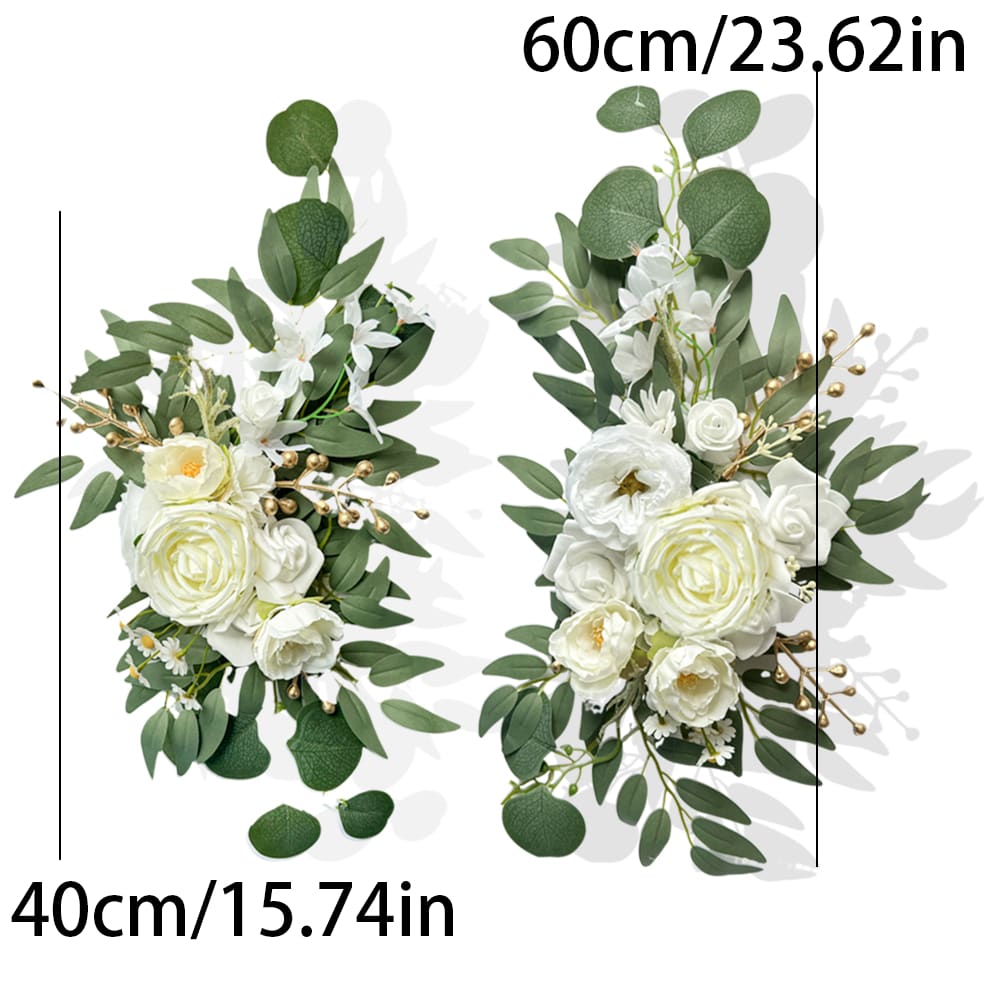 Wedding Arch Flowers Swag Set Of 2, Artificial Flower Swags For Wedding ...