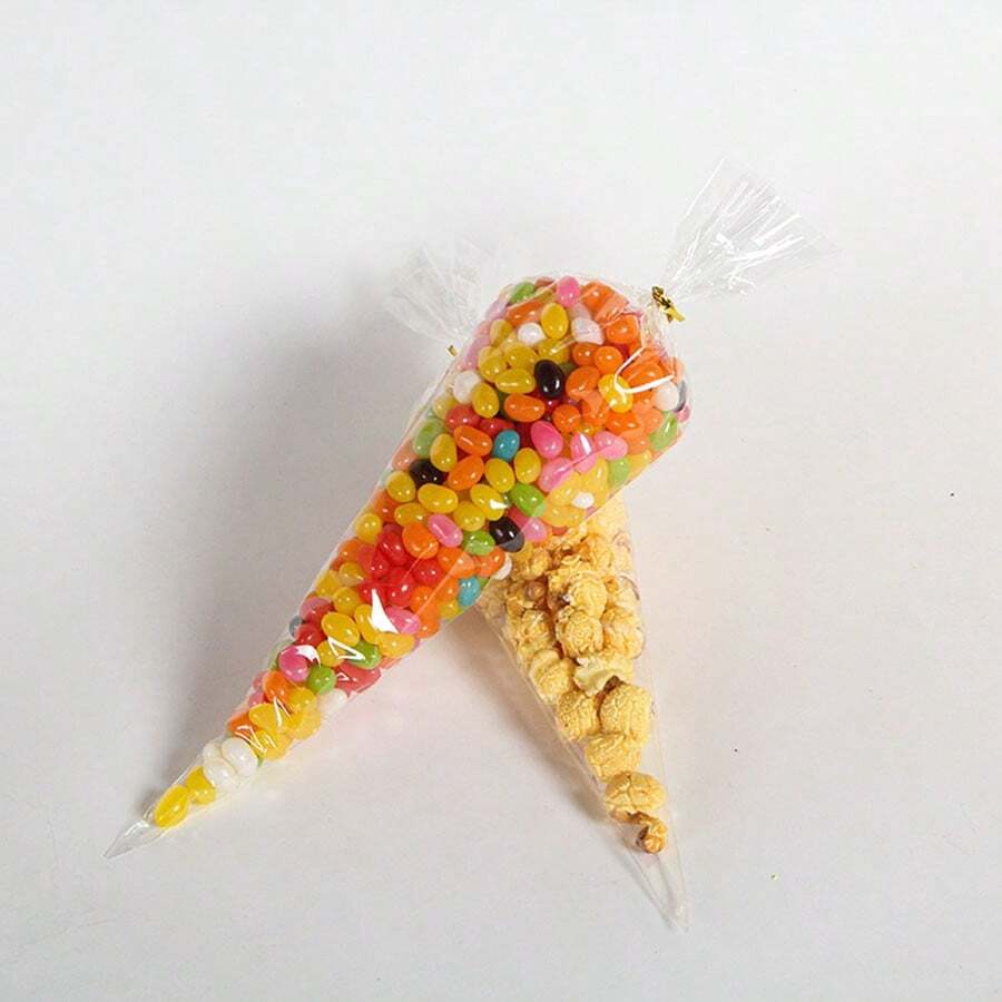 50pcs/100pcs Triangle Bags Cone Candy Bags Ice Cream Cones Chocolate ...