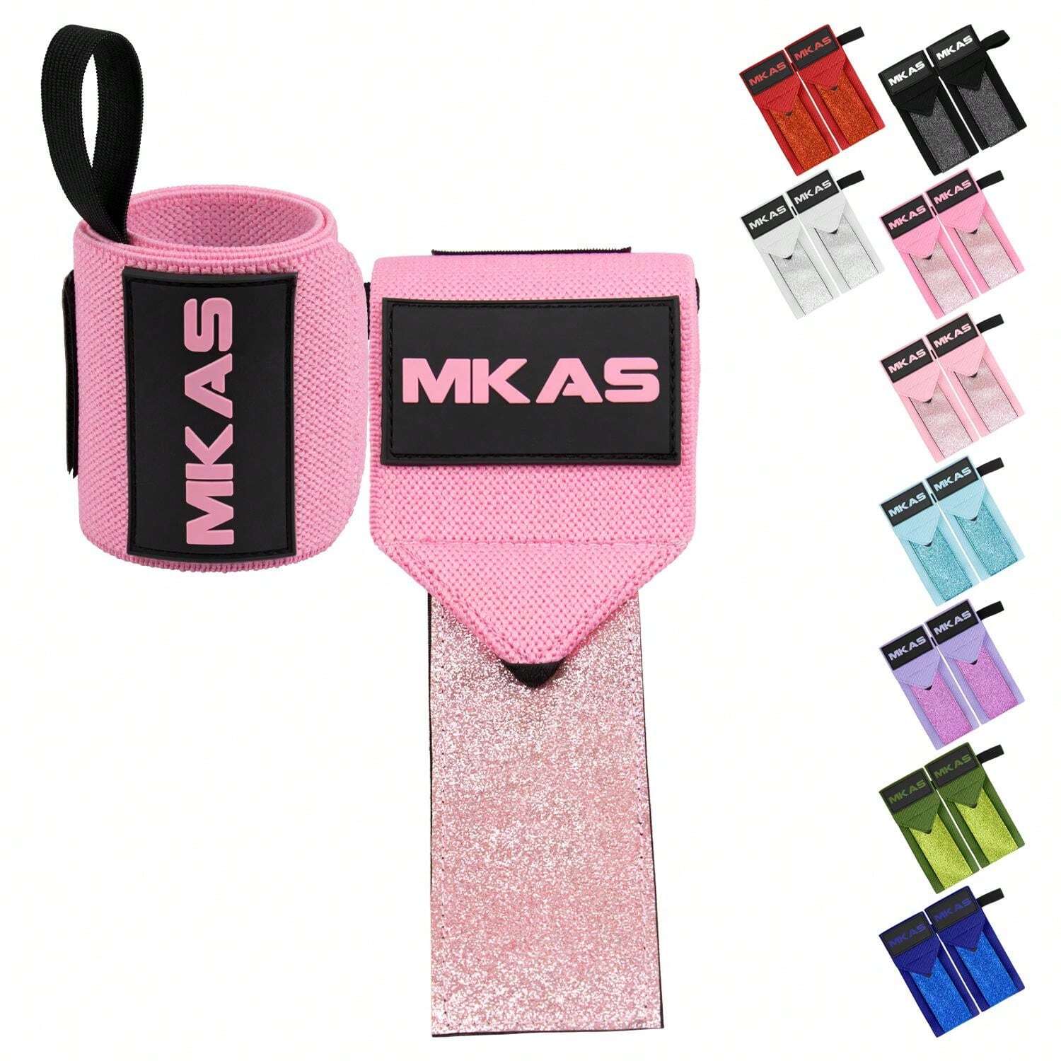 MKAS 1 זוגות עטיפת שורש כף היד הרמת משקולות גברים ונשים צמידי כוח אימון כוח אימון כוח הרמת ...