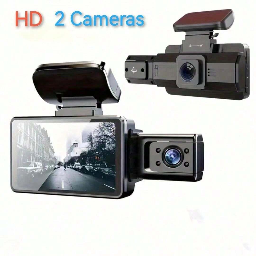 HD 2 Câmera Frontal Carro Dentro HD 3 Polegadas Carro Dashcam Night ...