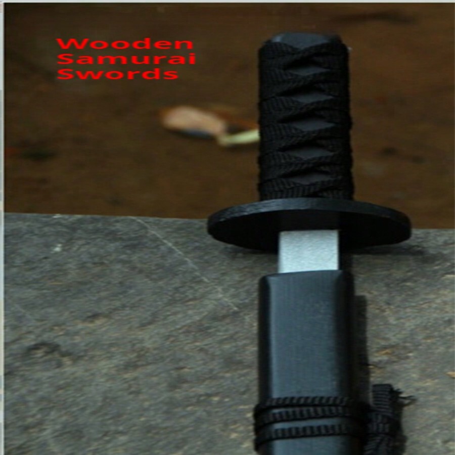 55cm Wooden Samurai Sword, Wooden Japanese Style Sword For Adults ...