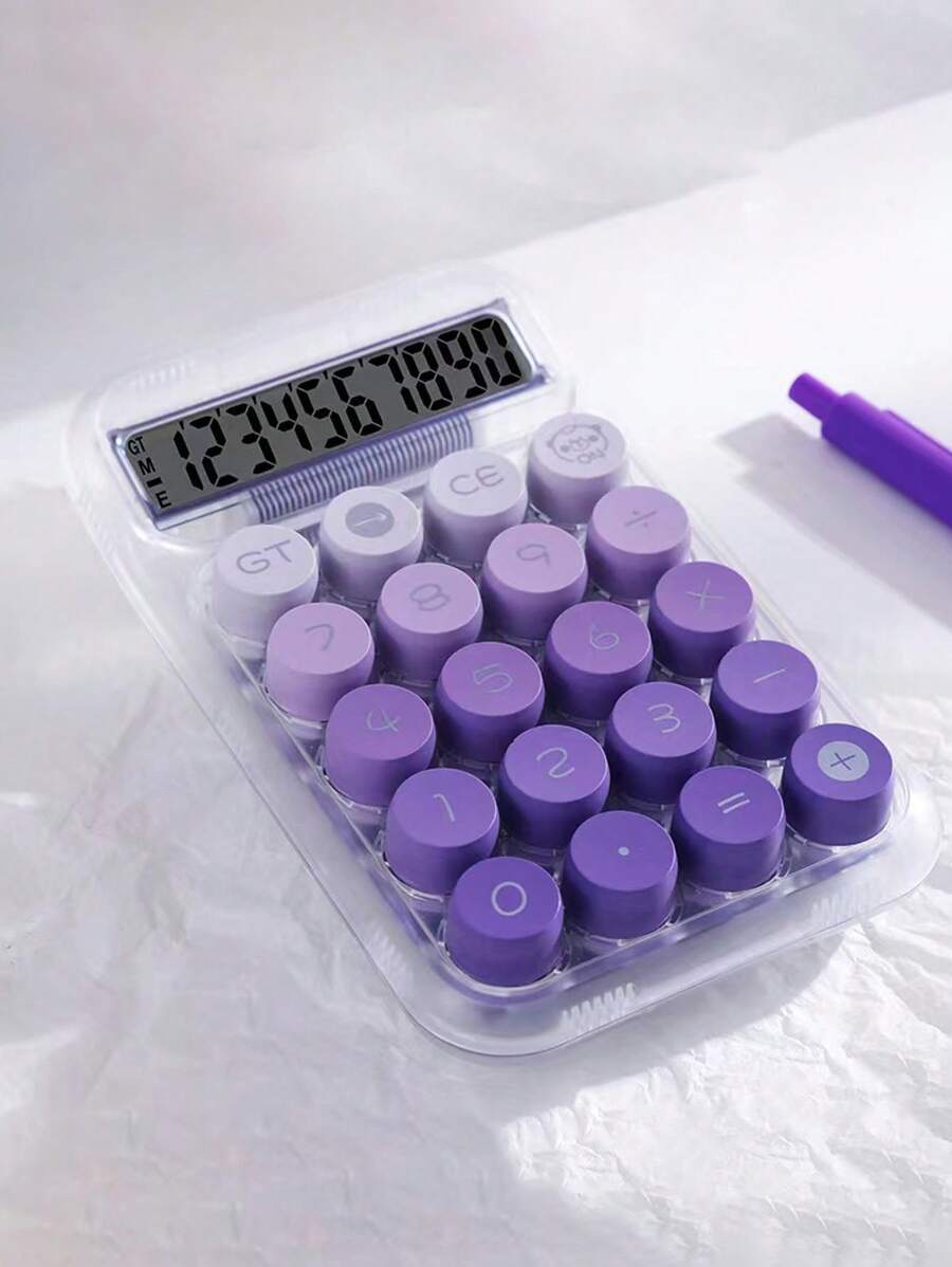 1pc, Tansparent Shell Calculator Aesthetic Office, Calculator Large ...