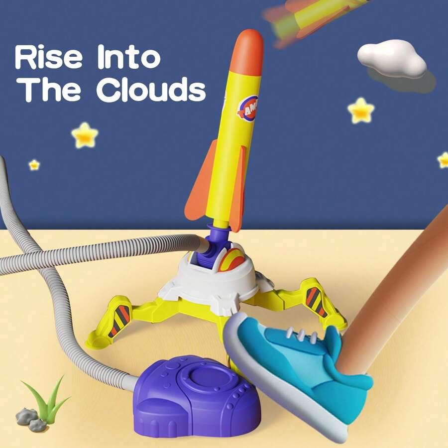 Lanzador de cohetes para niños, 8 cohetes - Lanza hasta 120+ft, juegos ...