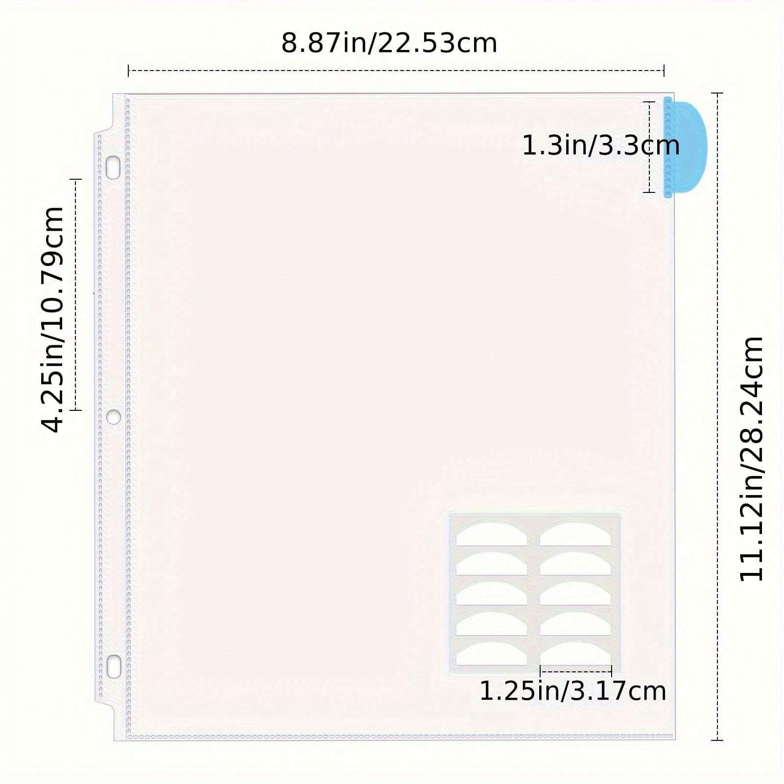 2 set di 16 fogli protettivi trasparenti, custodie divisorie per raccoglitore con 8 schede ...