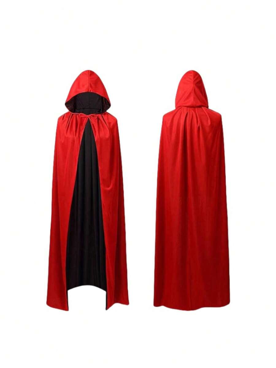 Halloween Vampire Cloak Red And Black Double Collar Death Cloak Death ...
