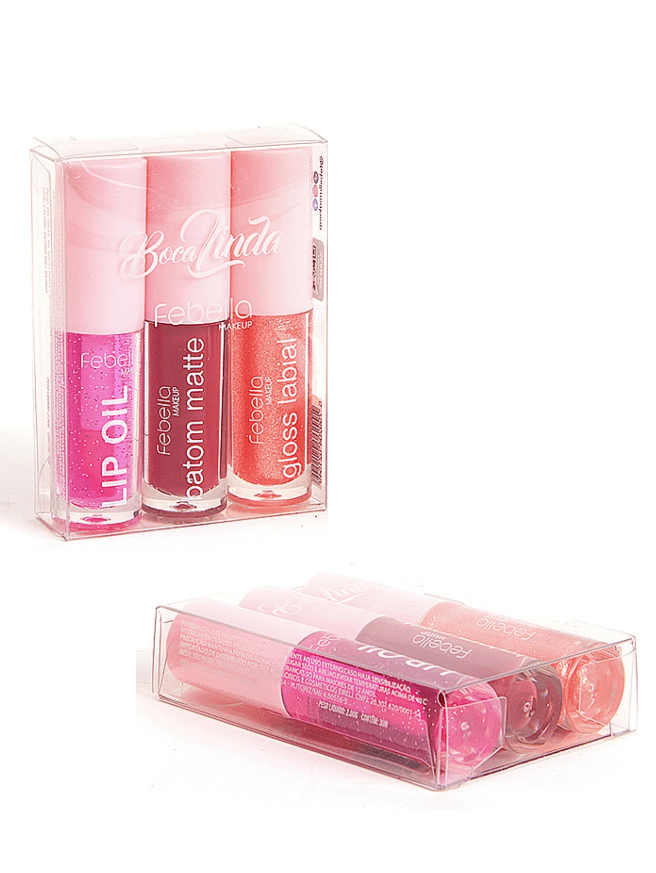 Gloss Labial, Lip Oil, Batom Matte Febella, hidratação, brilho, cor ...