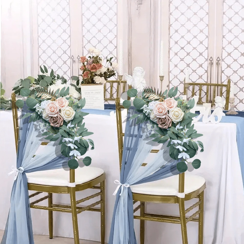 Wedding Arch Flowers Swag Set Of 2, Artificial Flower Swags For Wedding ...