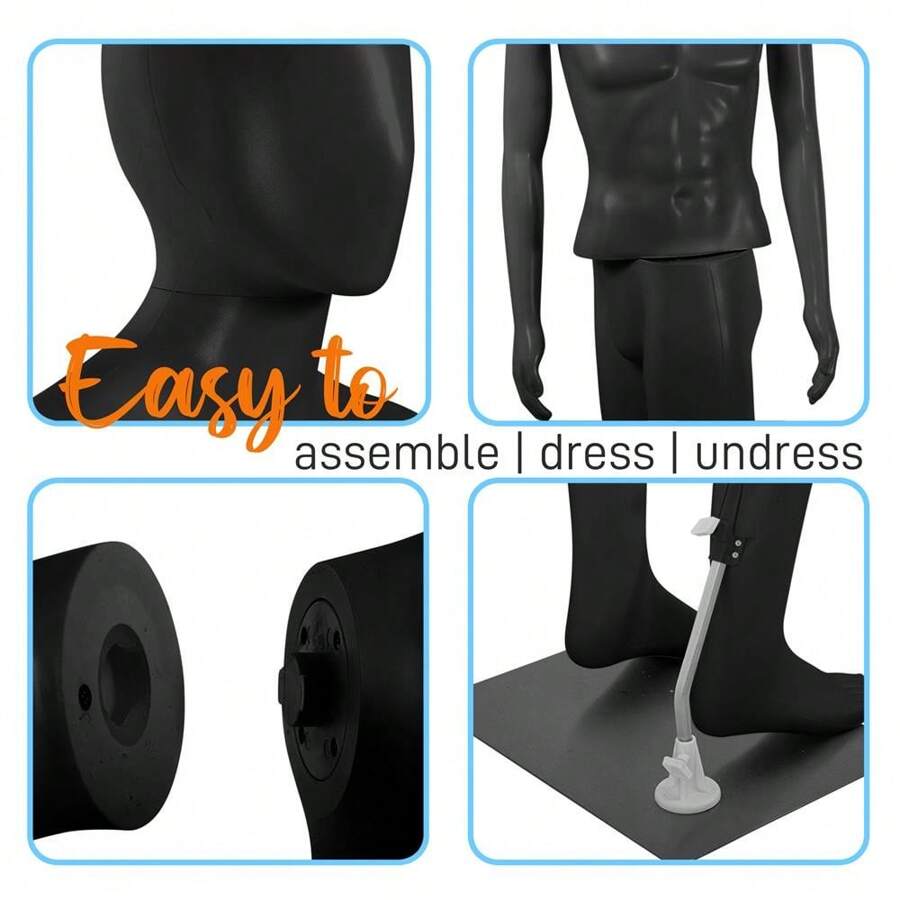 Serenelife 73'' Male Mannequin Torso Dress Form - Detachable Mannequin ...