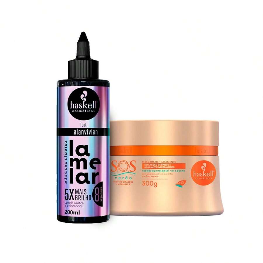 Máscara Haskell Lamelar 200ml + Máscara SOS Verão 300g | SHEIN Brasil